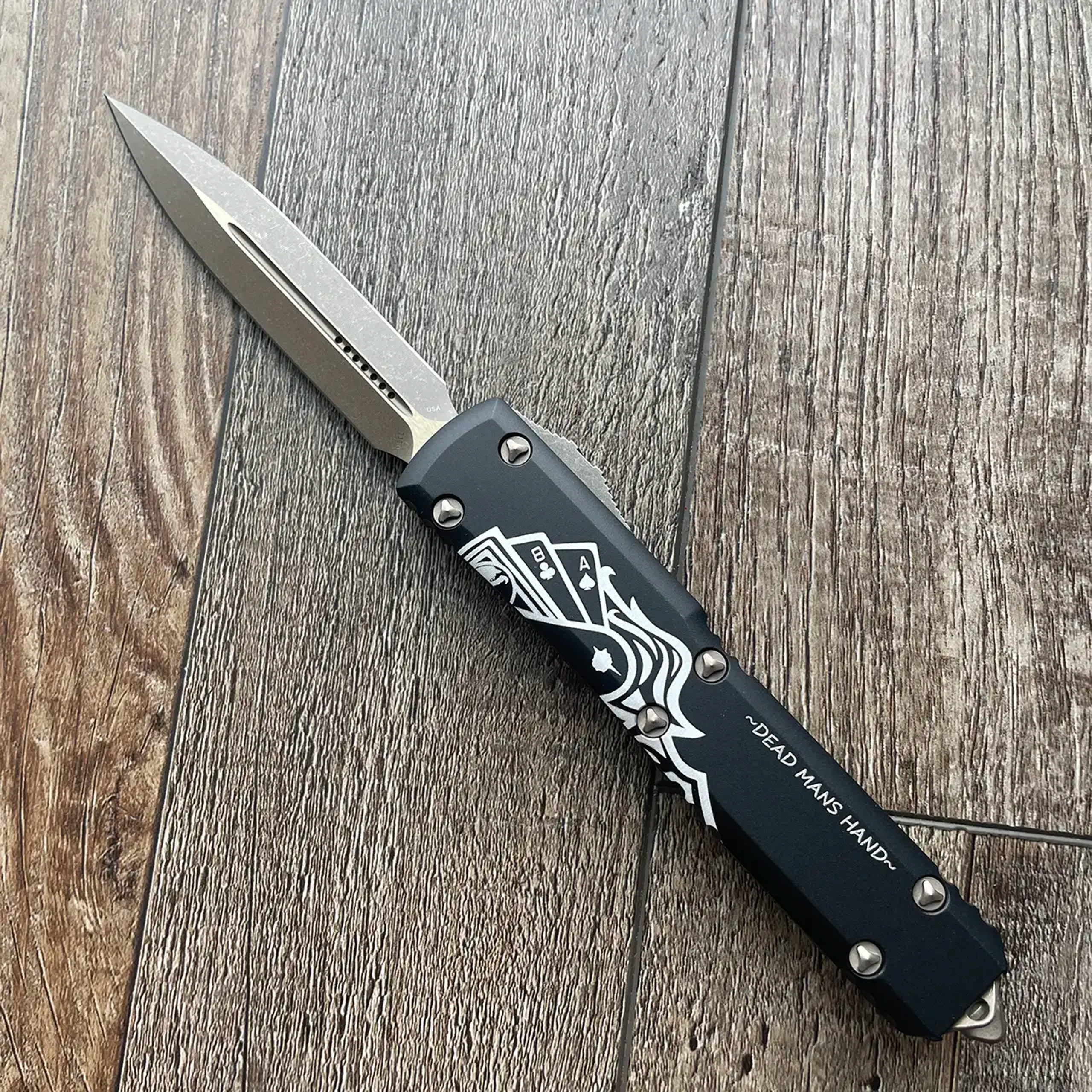 Microtech Ultratech De Dead Mans Hand Bronzed Apocalyptic Standard