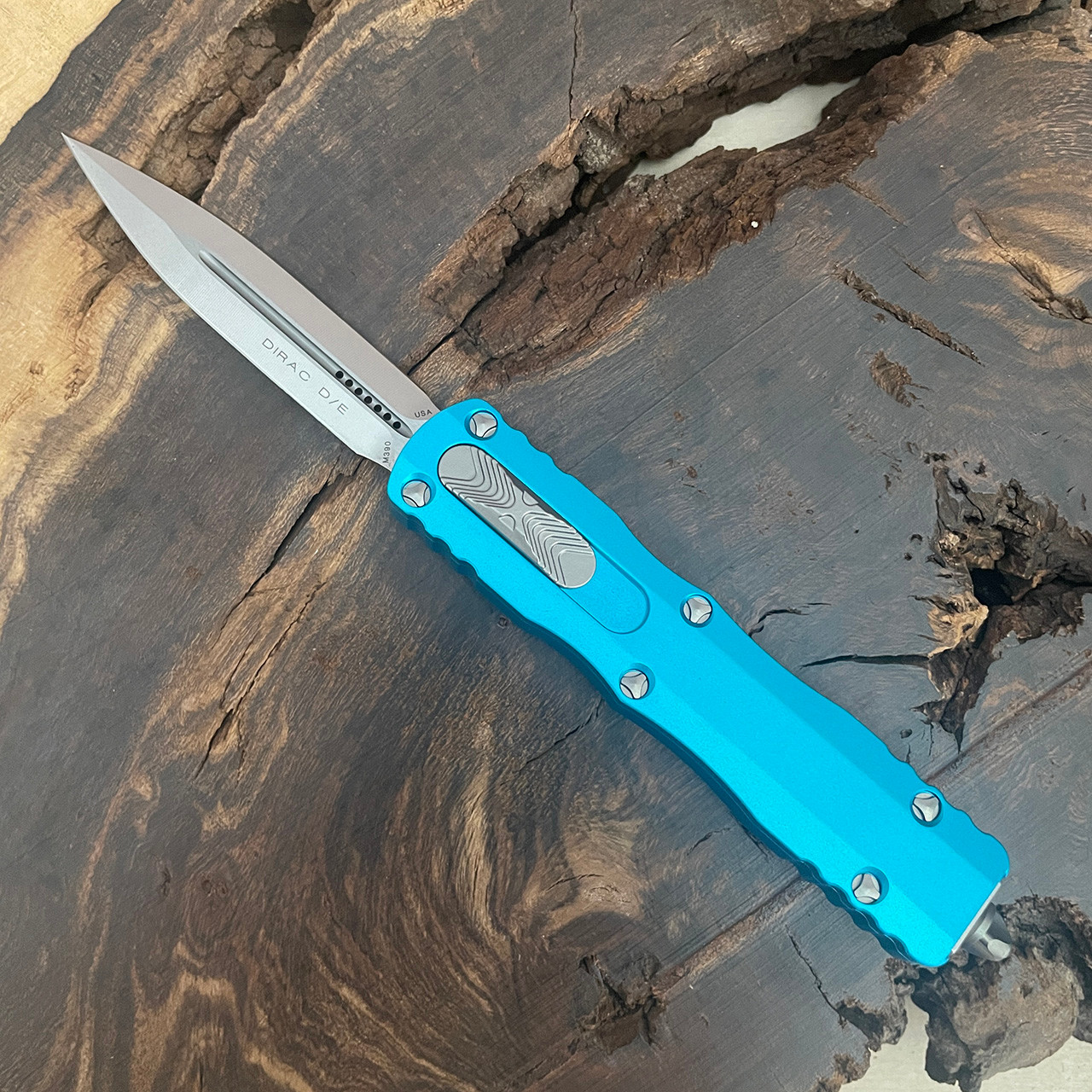 Microtech Dirac D/E Turquoise Stonewash Standard 225-10TQ | American ...