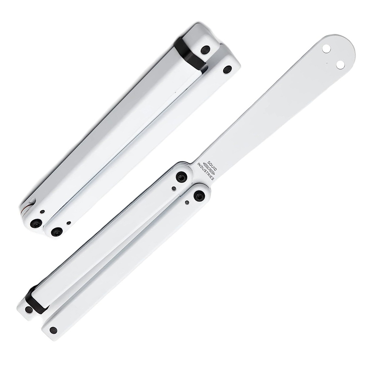 Squid Industries Squiddy Butterfly Balisong Trainer White PVC ...