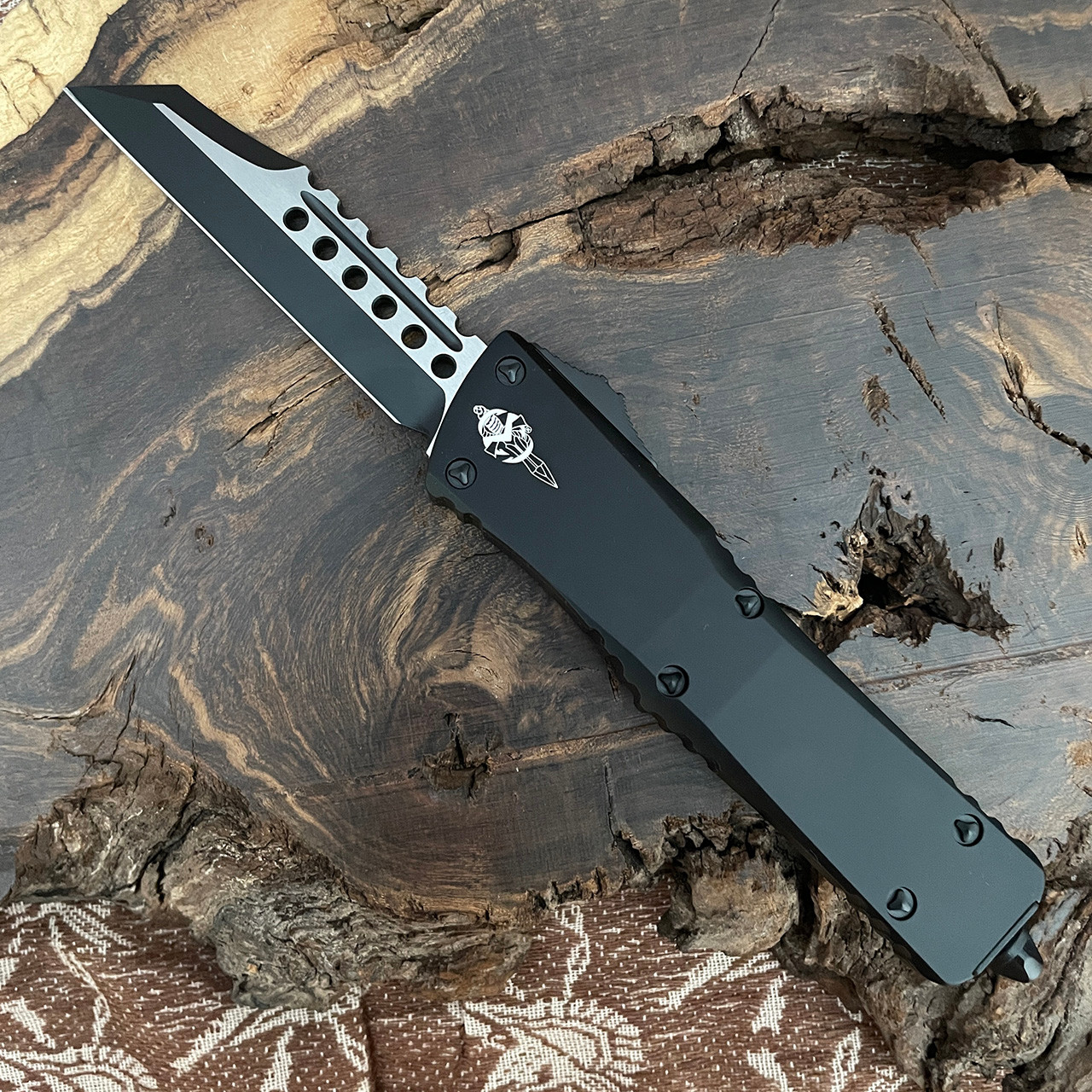 Microtech Combat Troodon Warhound Black Tactical Smooth Chassis ...