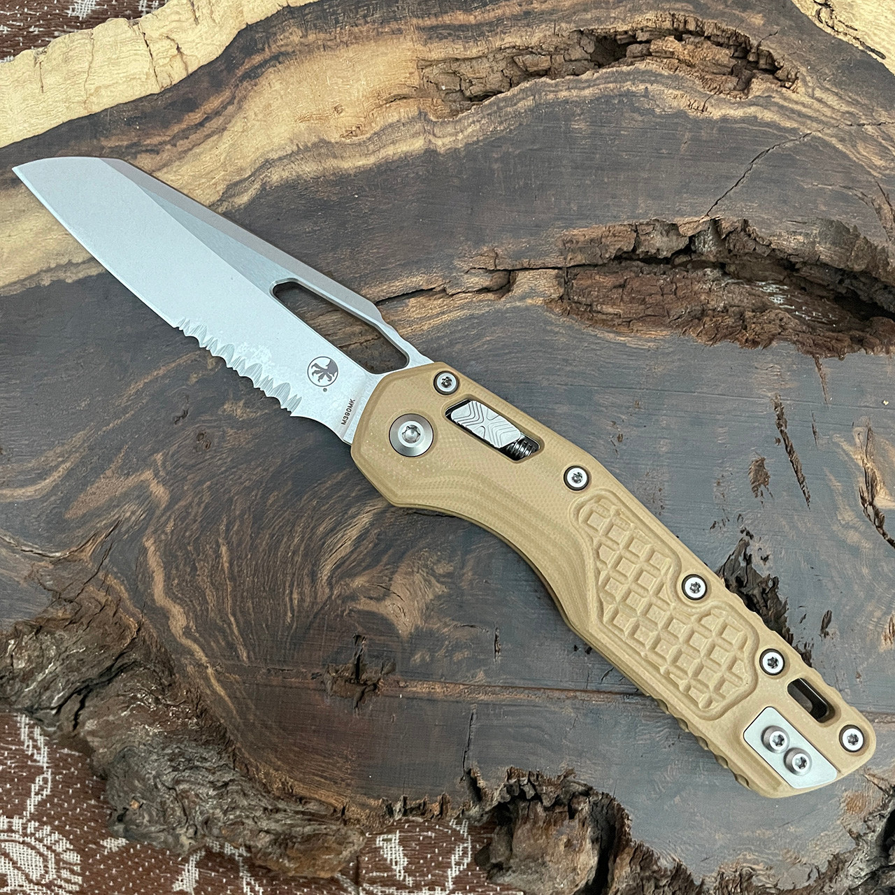 Microtech MSI RAM-LOK Frag Tan G-10 Handle Stonewash Serrated 210 ...