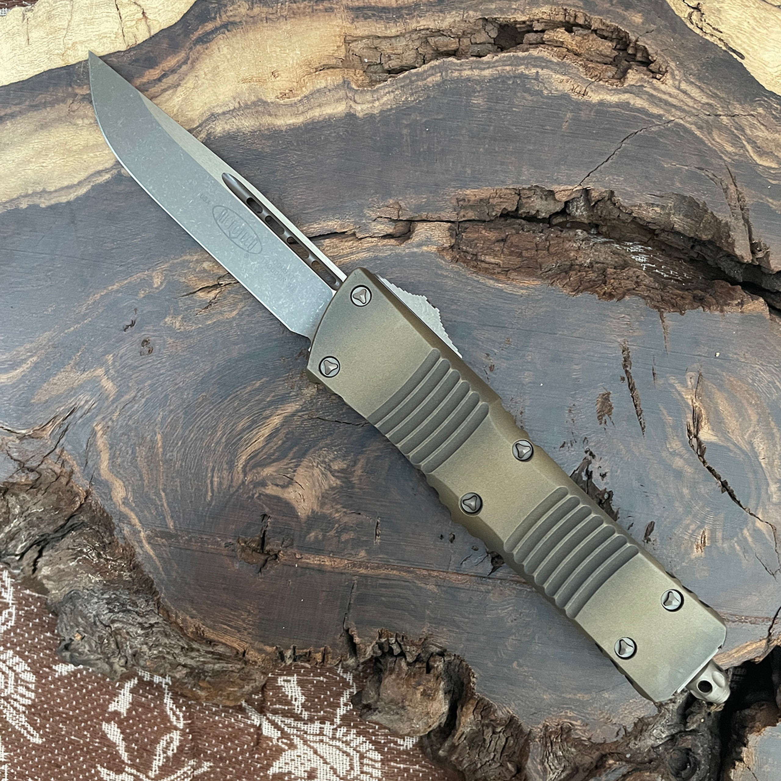 Microtech Combat Troodon Se Antique Bronze Bronzed Apocalyptic