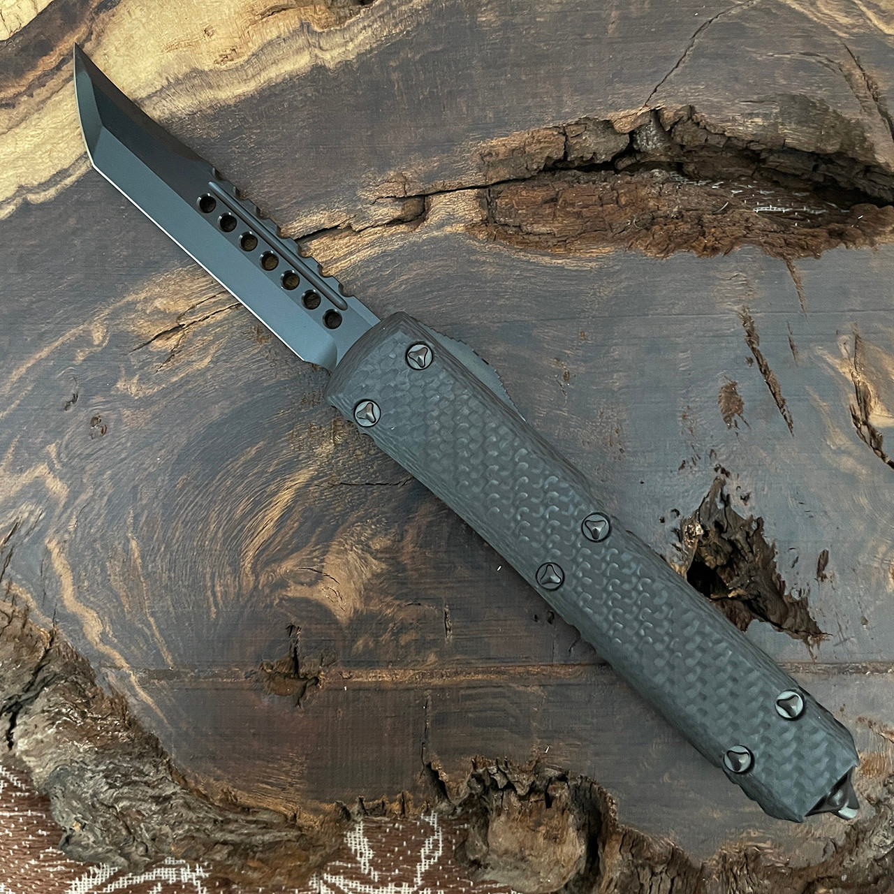Microtech Ultratech Hellhound Shadow Carbon Fiber Top DLC Standard DLC ...