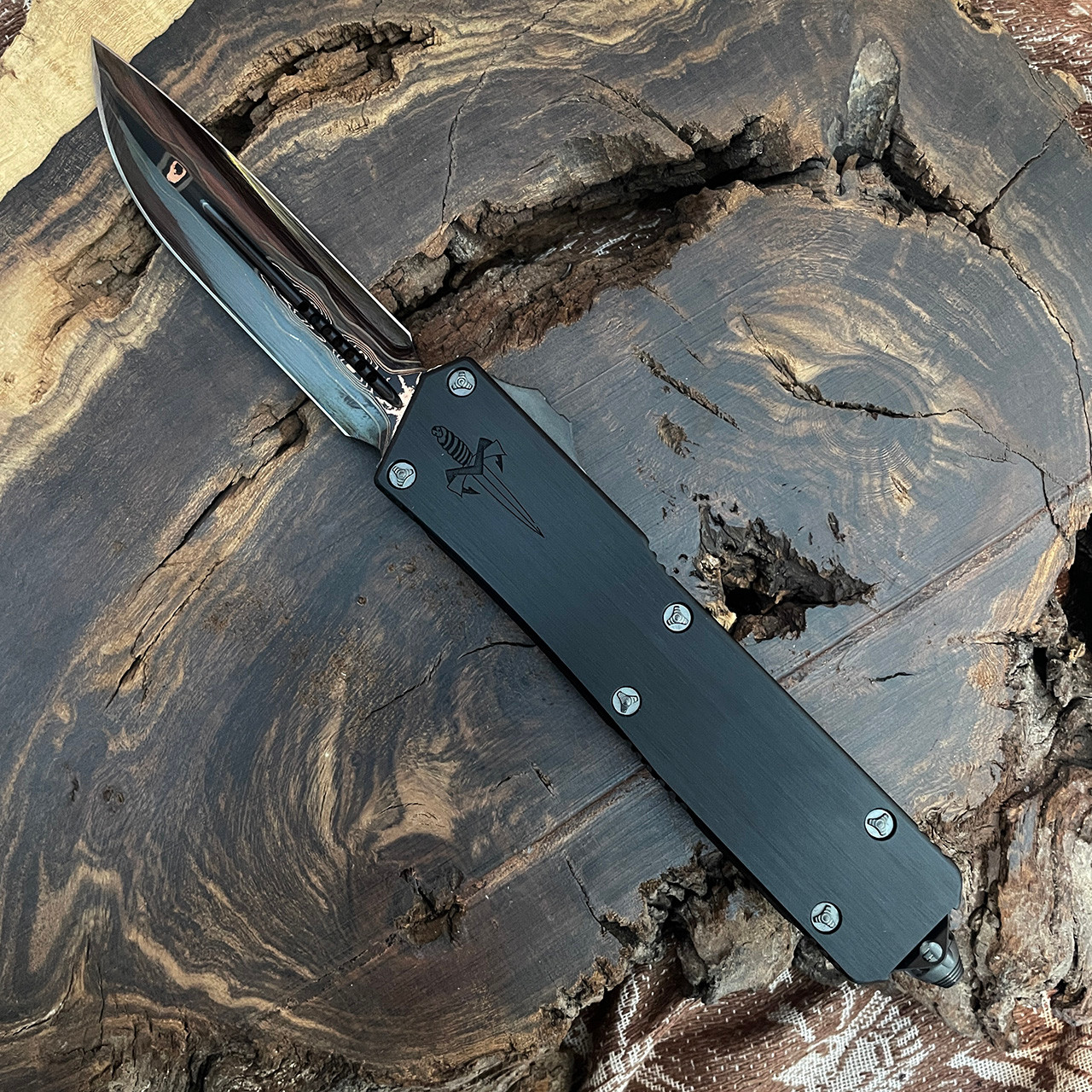 Marfione Custom Scarab II DE Hefted Black Alloy Handle w/ DLC Ringed ...