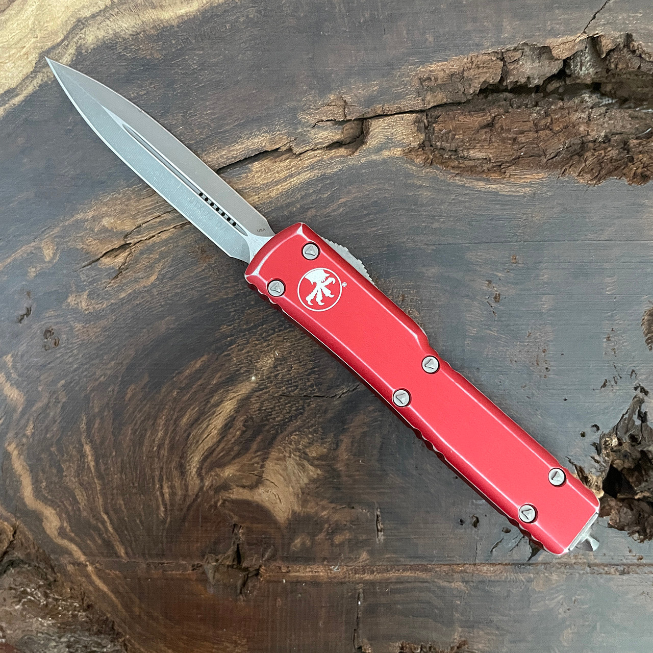 Microtech UTX-70 D/E Distressed Red Apocalyptic Standard 147-10DRD ...