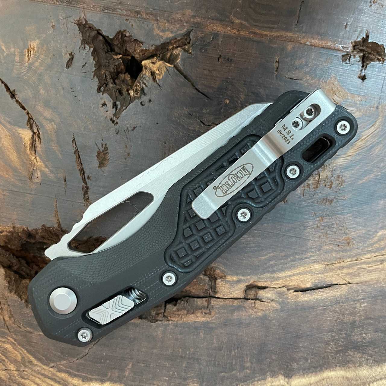 Microtech MSI RAM-LOK Frag Black G-10 Handle Stonewash Standard 210 ...