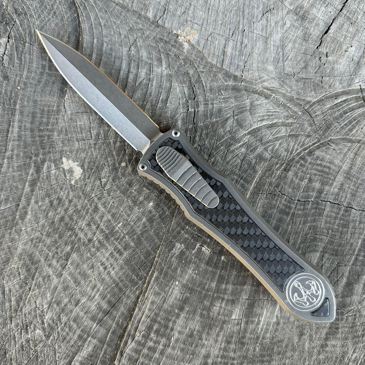 G&G Hawk Deadlock Model C OTF D/E Titanium Handle w/ Carbon Fiber ...