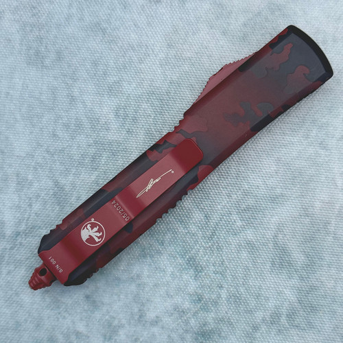 Microtech Ultratech T/E Red Camo Full Serrated Signature Series Serial ...
