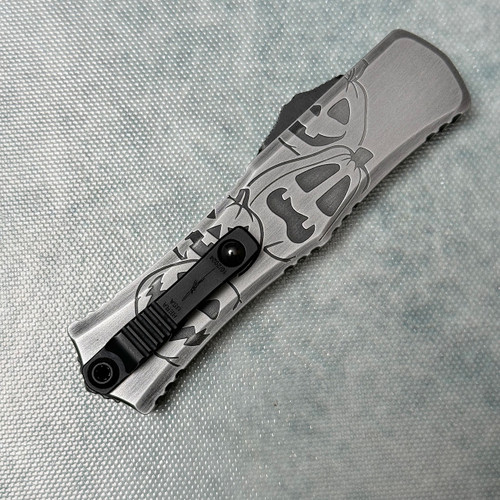 Microtech Hera II Mini D/E Brushed Metal Jack-o'-Lantern Standard Signature Series 1702M ...