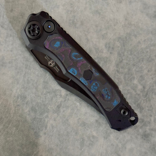 Heretic Knives Wraith V4 Auto Bowie Black Handle W Damtanium Camo