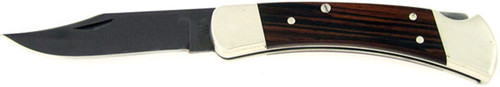 Buck 110 Auto Folding Hunter Hardwood BuckCote Left Handed 110ABCLF | American Edge Knives