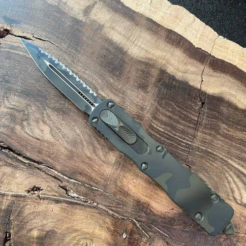 Microtech Dirac De Coyote Camo Full Serrated Signature Series 225 3ccs
