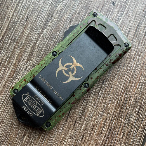 Microtech Exocet OTF Money Clip T/E Outbreak Serrated Signature Series ...