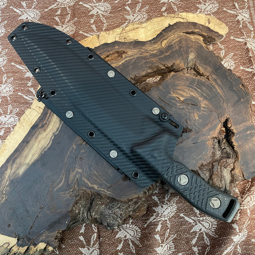 Microtech Arbiter Fixed Blade Carbon Fiber DLC Full Serrated Signature ...