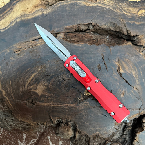 Microtech Dirac De Red Satin Standard 225 4rd American Edge Knives