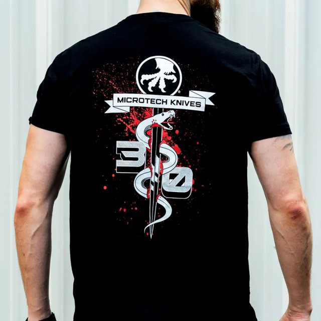 Microtech 30th Anniversary Next Level T-Shirt Black | American Edge Knives
