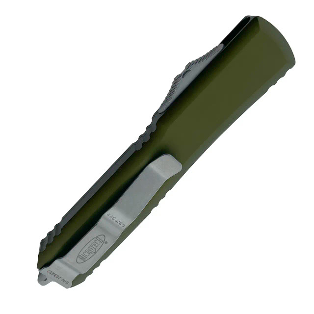 Microtech Ultratech Spartan OD Green Handle Stonewash Standard Blade ...