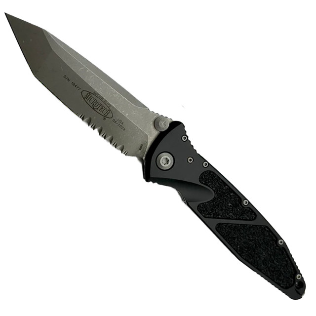 Microtech Socom Elite Manual Te Black Handle Apocalyptic Serrated 161