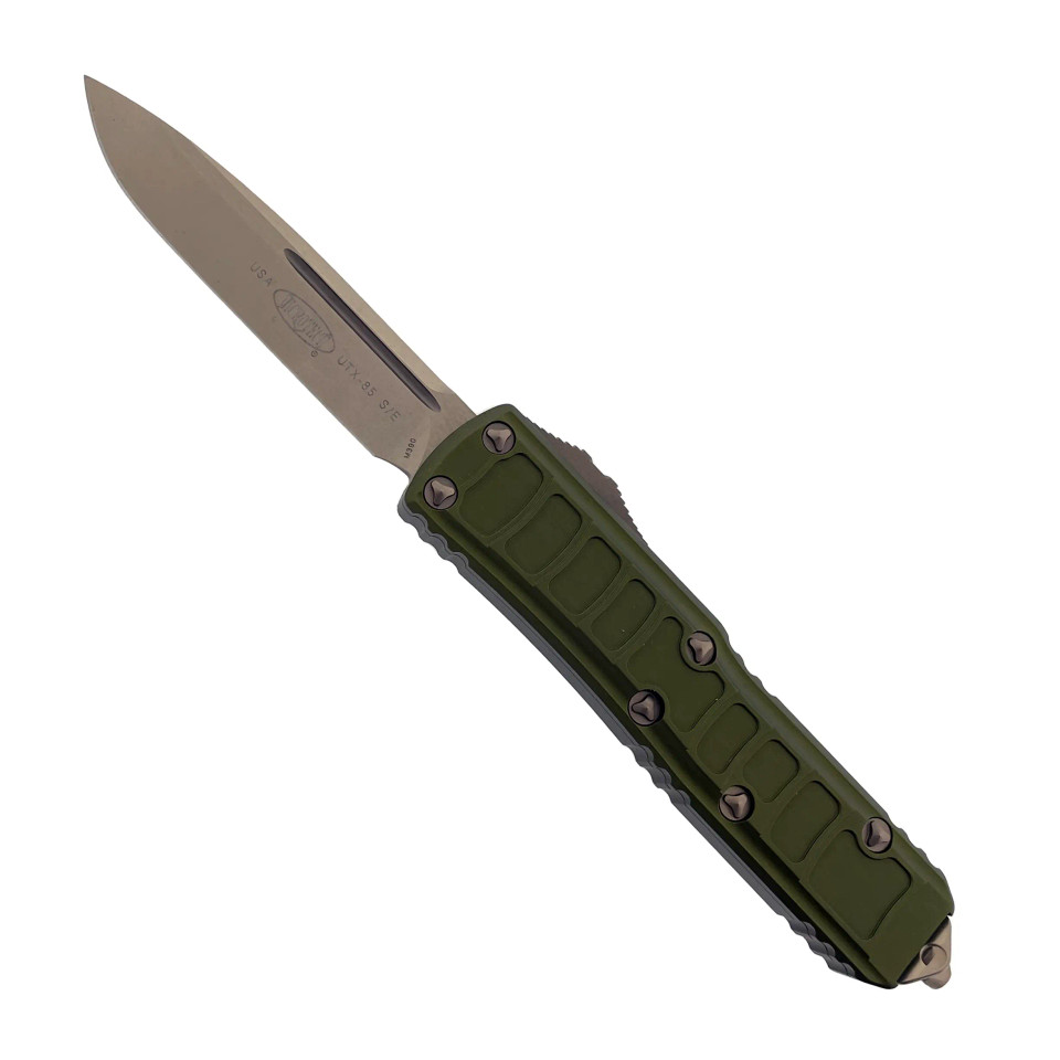 Microtech Utx 85 Ii Se Od Green Handle Bronze Standard Blade Signature