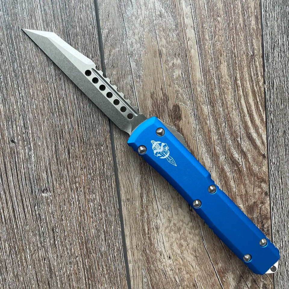 Microtech Ultratech Warhound Blue Bronze Standard Signature Series 119W ...