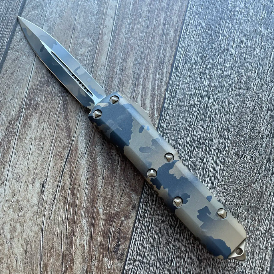 Microtech UTX-85 D/E Coyote Camo Standard Signature Series 232-1CCS ...