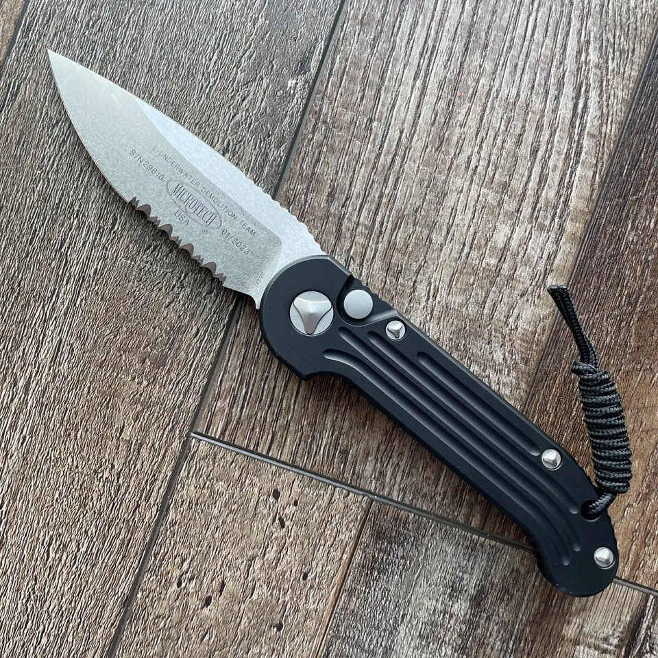 Microtech LUDT S/E Gen III Black Stonewash Serrated 1135-11 | American ...