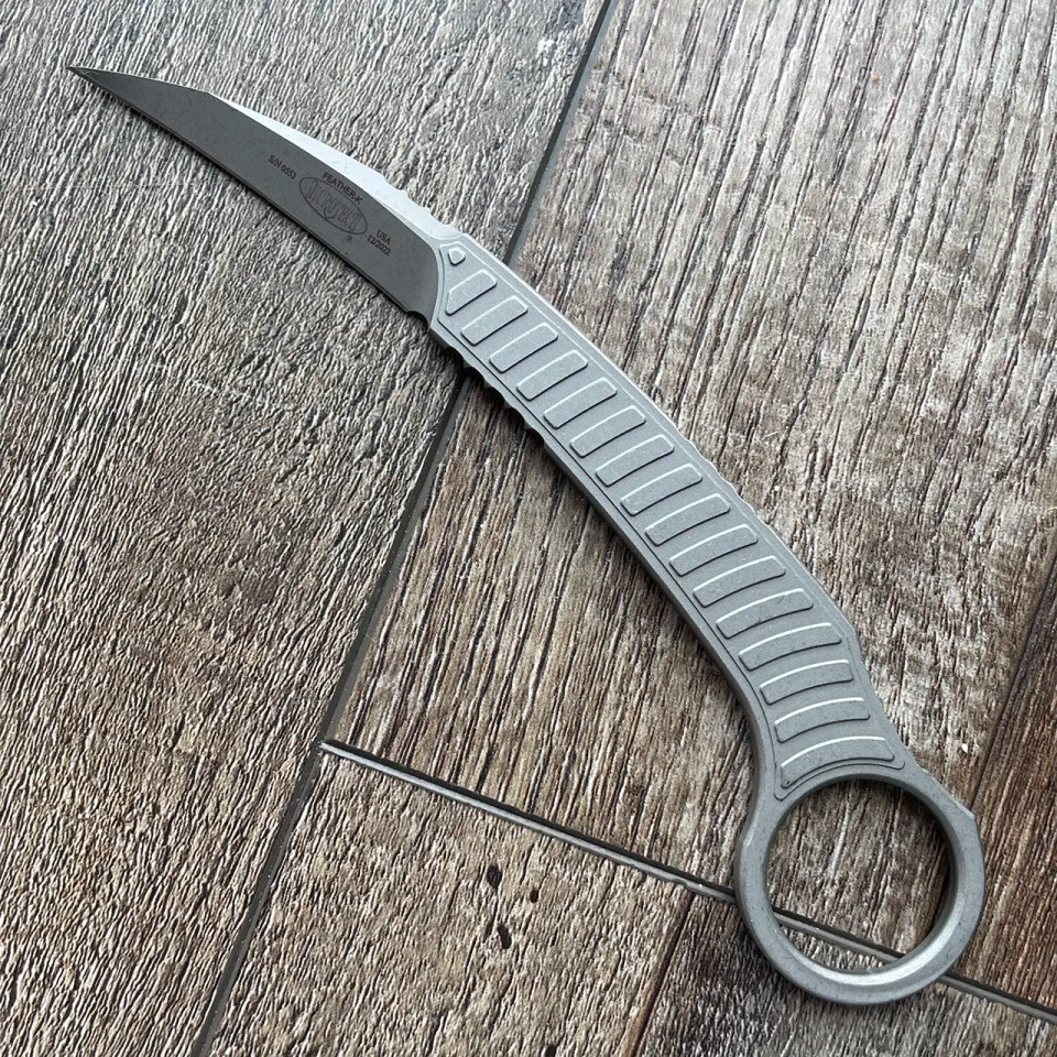 Microtech Bastinelli Iconic Karambit Fixed Blade Carbon Fiber Handle ...