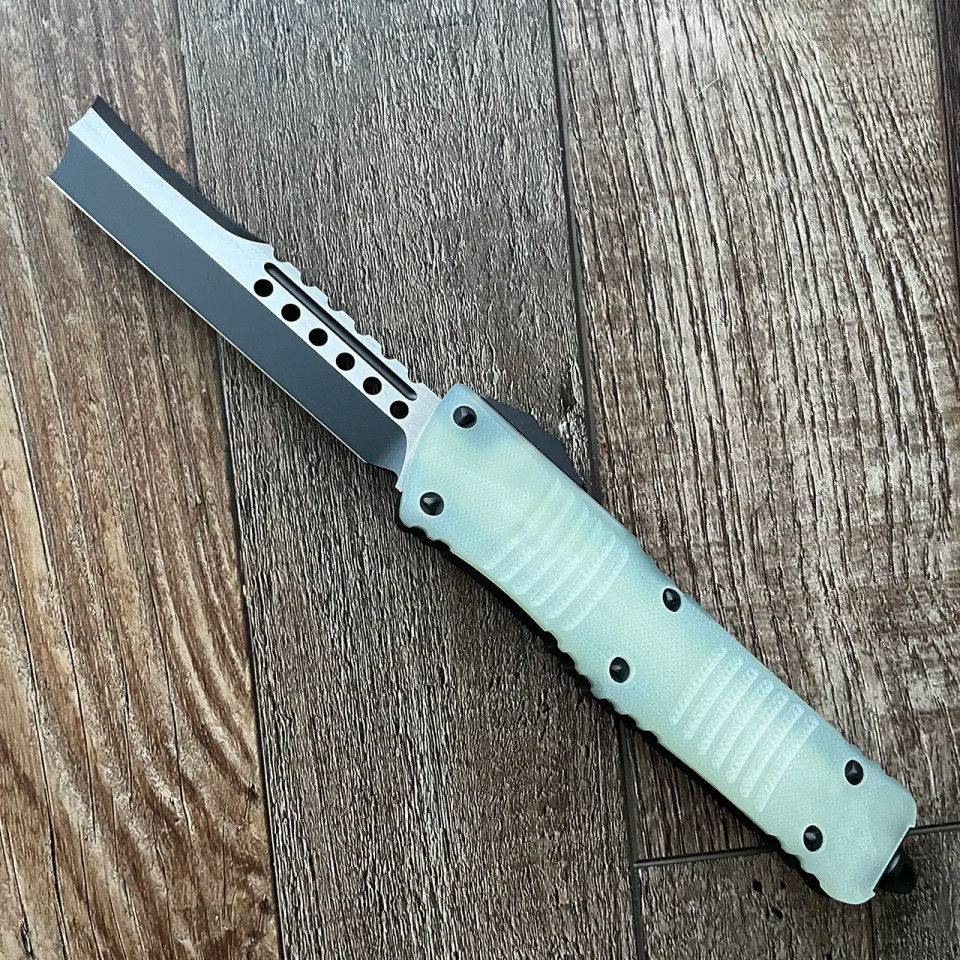 Microtech Combat Troodon Hellhound Razor Jade G-10 Black Standard ...