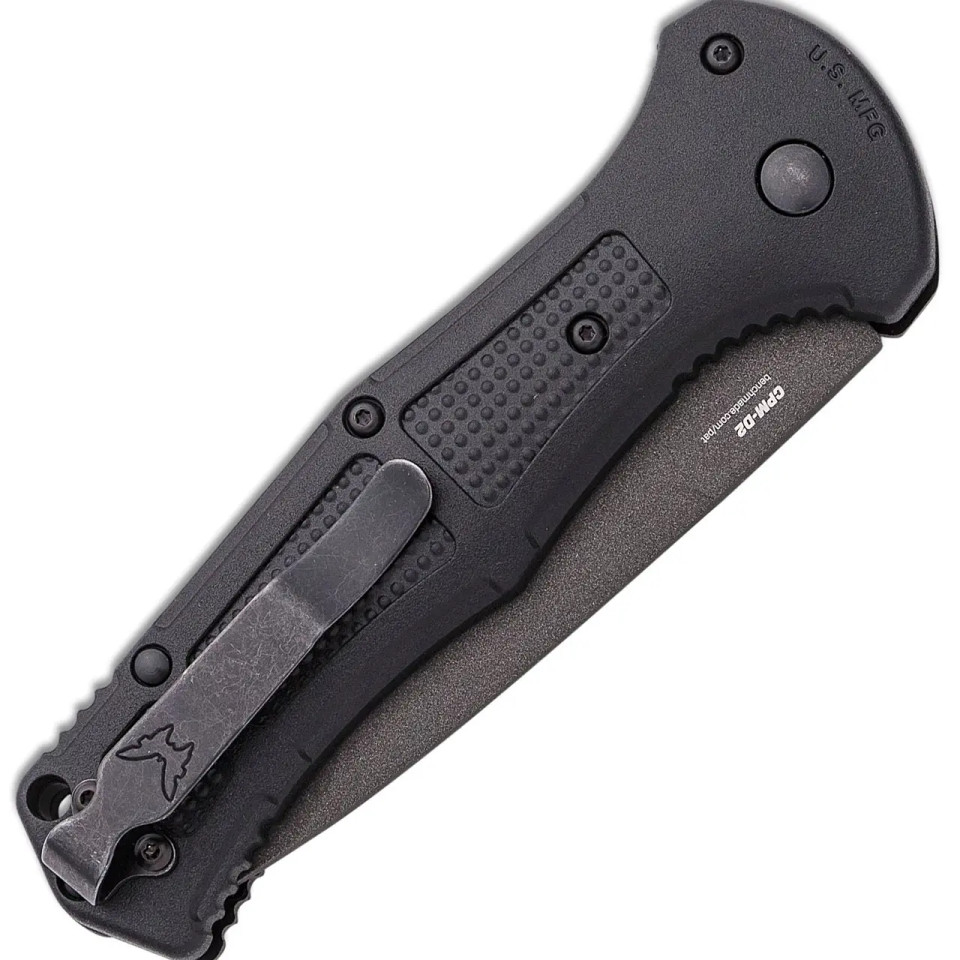 Benchmade Claymore Auto Black Grivory Handle Cobalt Black Tanto ...