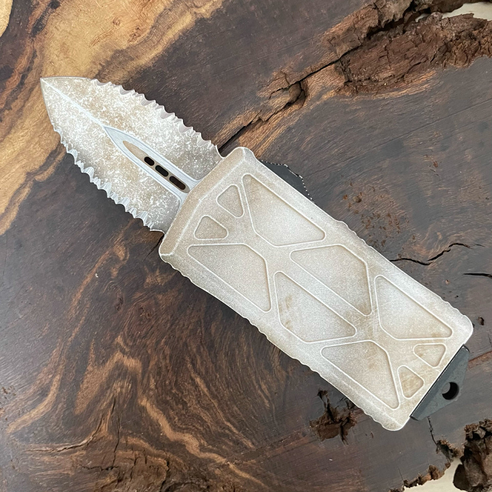 Microtech Exocet OTF Money Clip D/E Sandtrooper Double Full Serrated ...