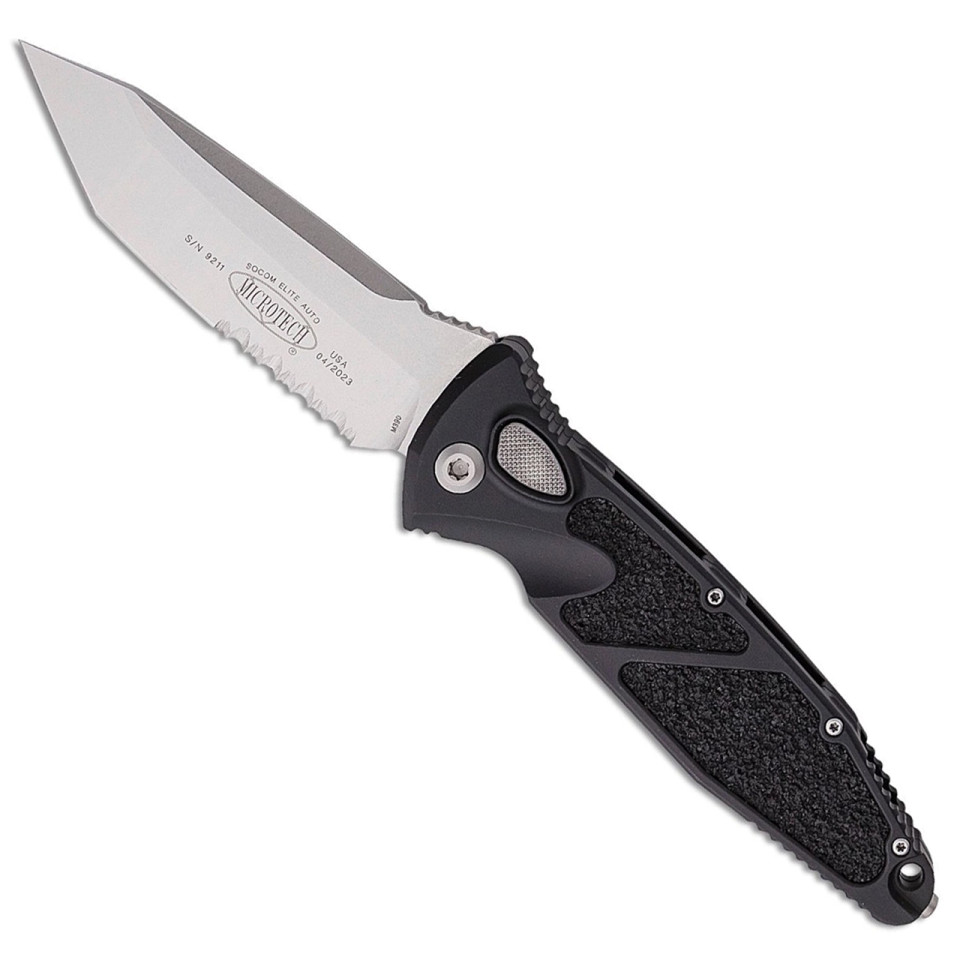 Microtech Socom Elite Auto T/E Black Stonewash Serrated 161A-11 ...