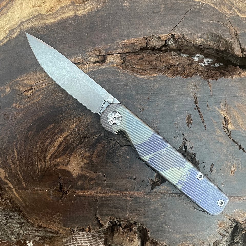 Tactile Knife Co. Rockwall Thumbstud Liner Lock Titanium Handle ...