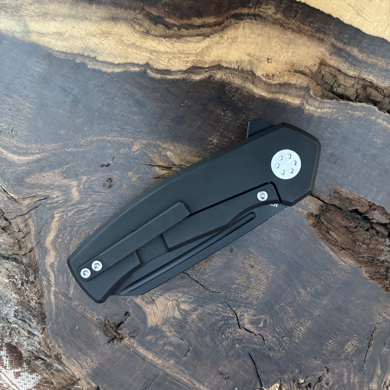 Beans Blades Mini Warrior Folder T/E Black PVD Titanium Handle RK08D ...
