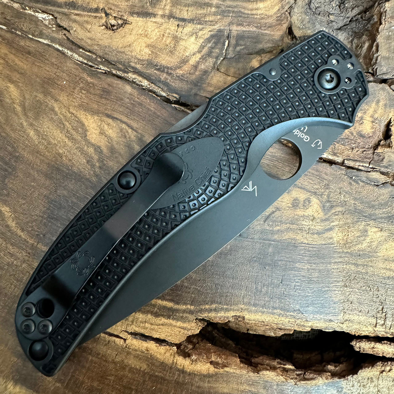Spyderco Native Chief Lightweight Lock Back Black Handle Black BD1N ...