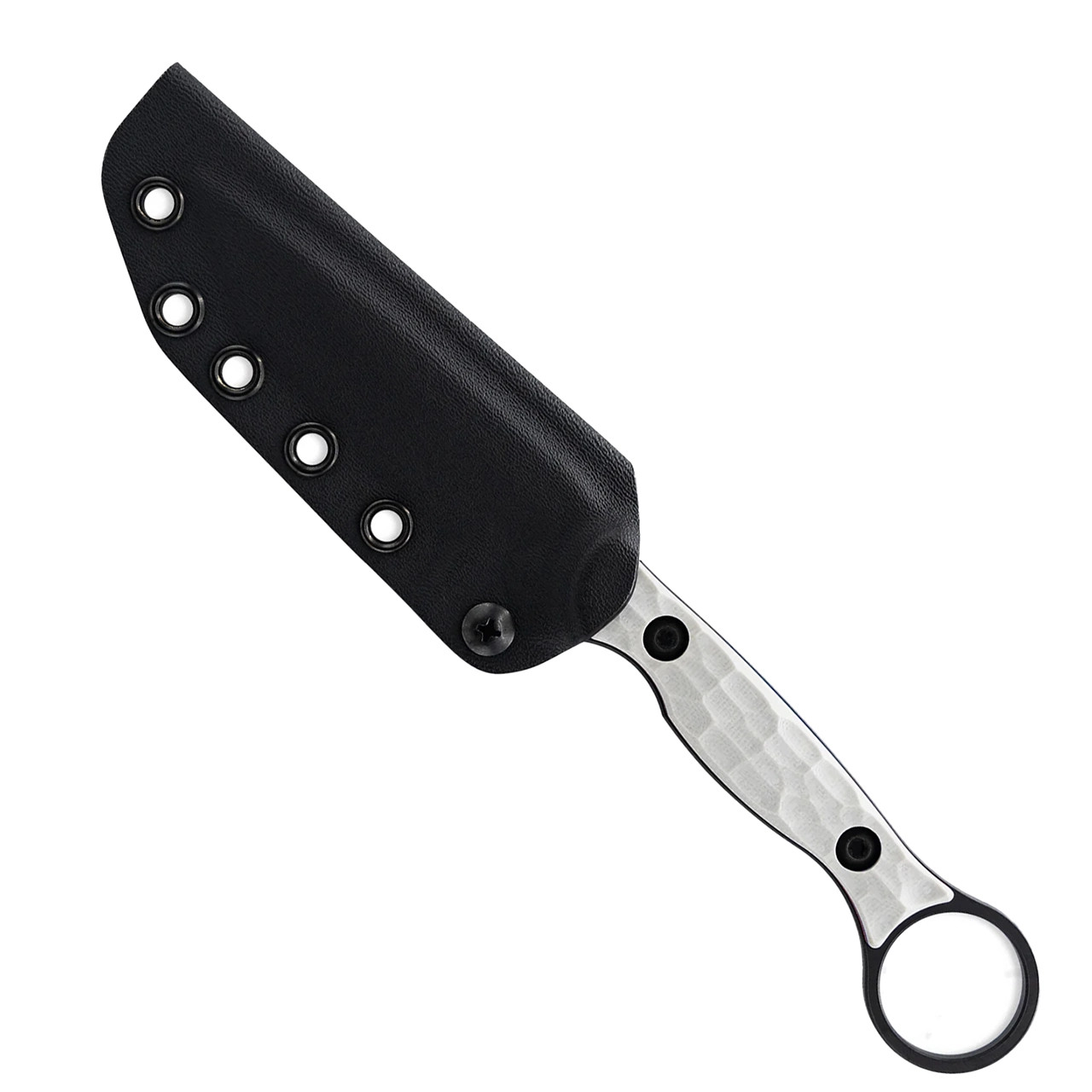 Toor Knives Serpent T Fixed Blade Red White Blue G10 Handle Smoke Black ...