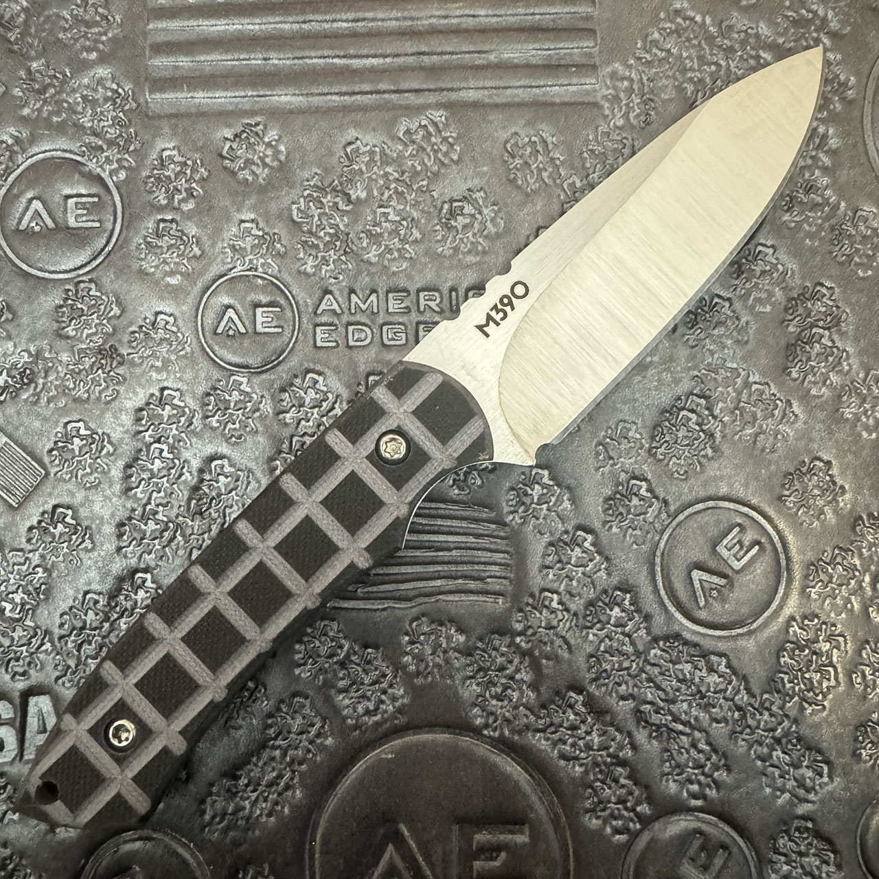 Harm Edged Tools Custom Micro XL Fixed Blade Grenade Textured Black G10 ...