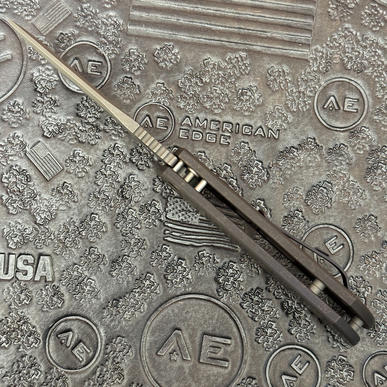 McNees Knives MAC 2 AutoMac Atomic Purple Bronze Titanium Handle ...