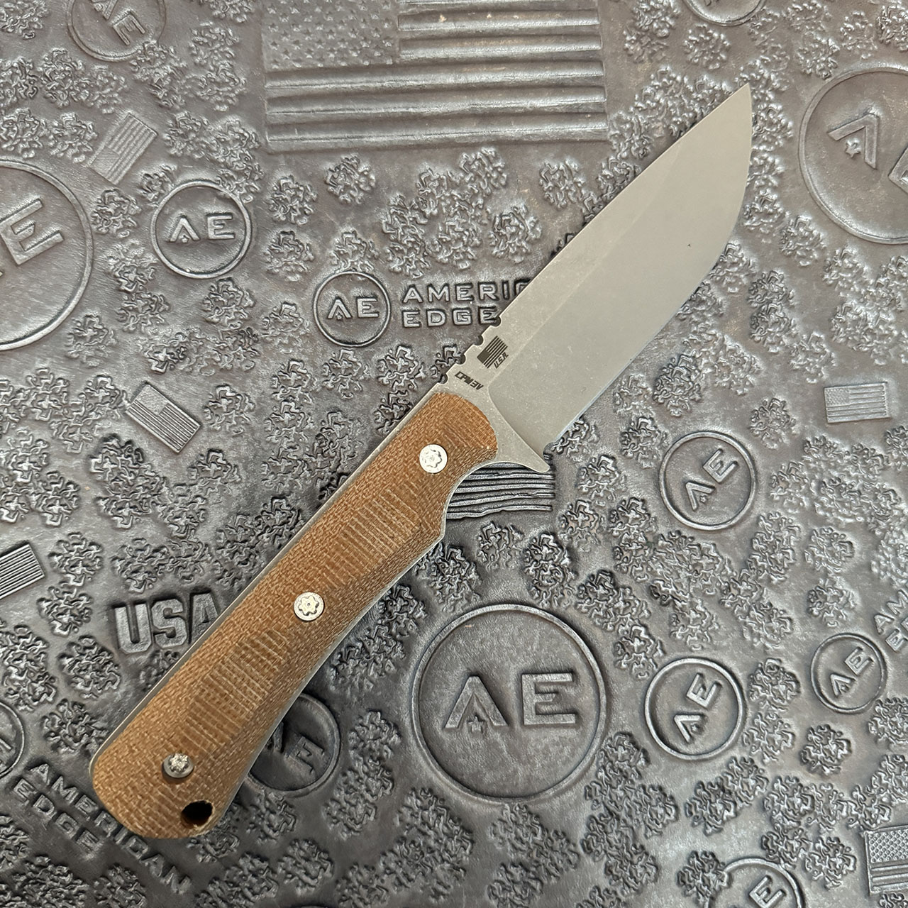 McNees Knives Ridge Runner Atomic Coyote Micarta Handle Atomic ...