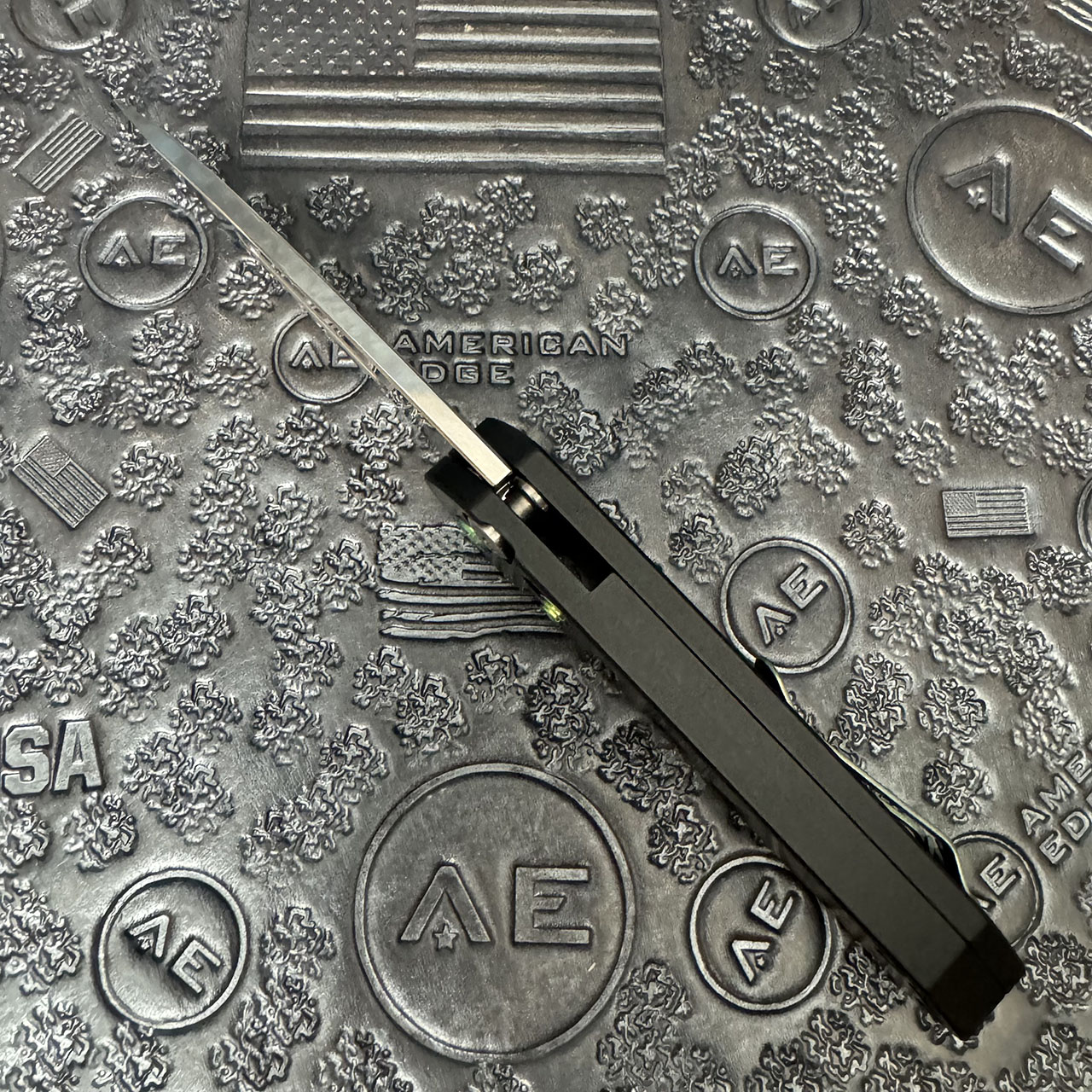 Medford Praetorian Swift Auto Black Handles Tumbled Drop Point Blade ...