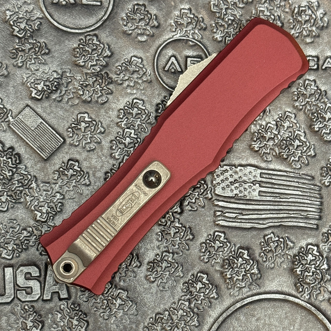 Microtech Hera II Mini Recurve Merlot Apocalyptic Standard 1705M-10APMR ...