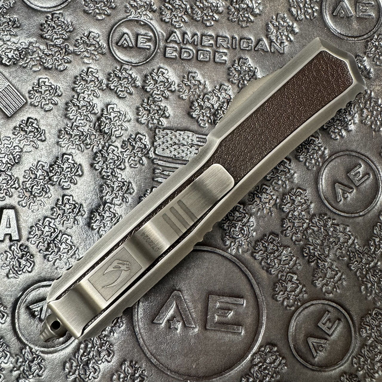 Microtech Makora D/E Mandalorian Distressed Natural w/ Leather Inlay ...