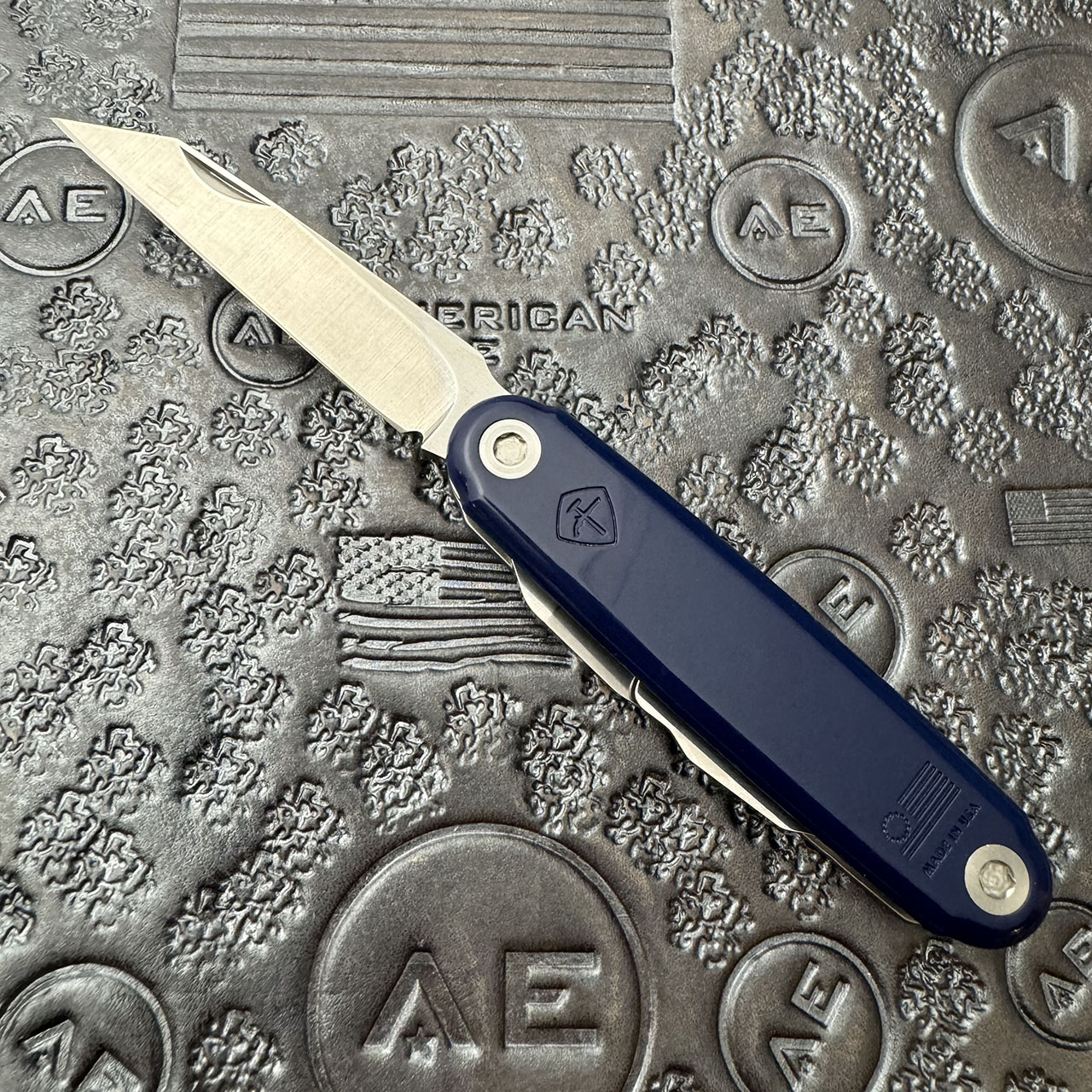 American Service Knife (ASK) Ironsides Slip Joint Corsair Blue Handles ...