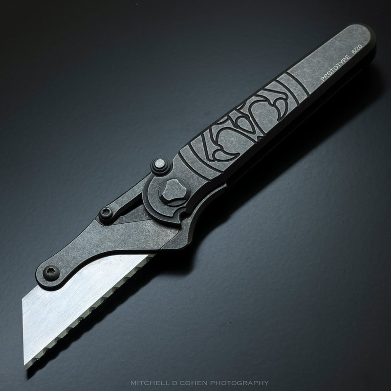 G&G Hawk Shortcut Utility Knife Stonewash Titanium Frame and Flipper ...