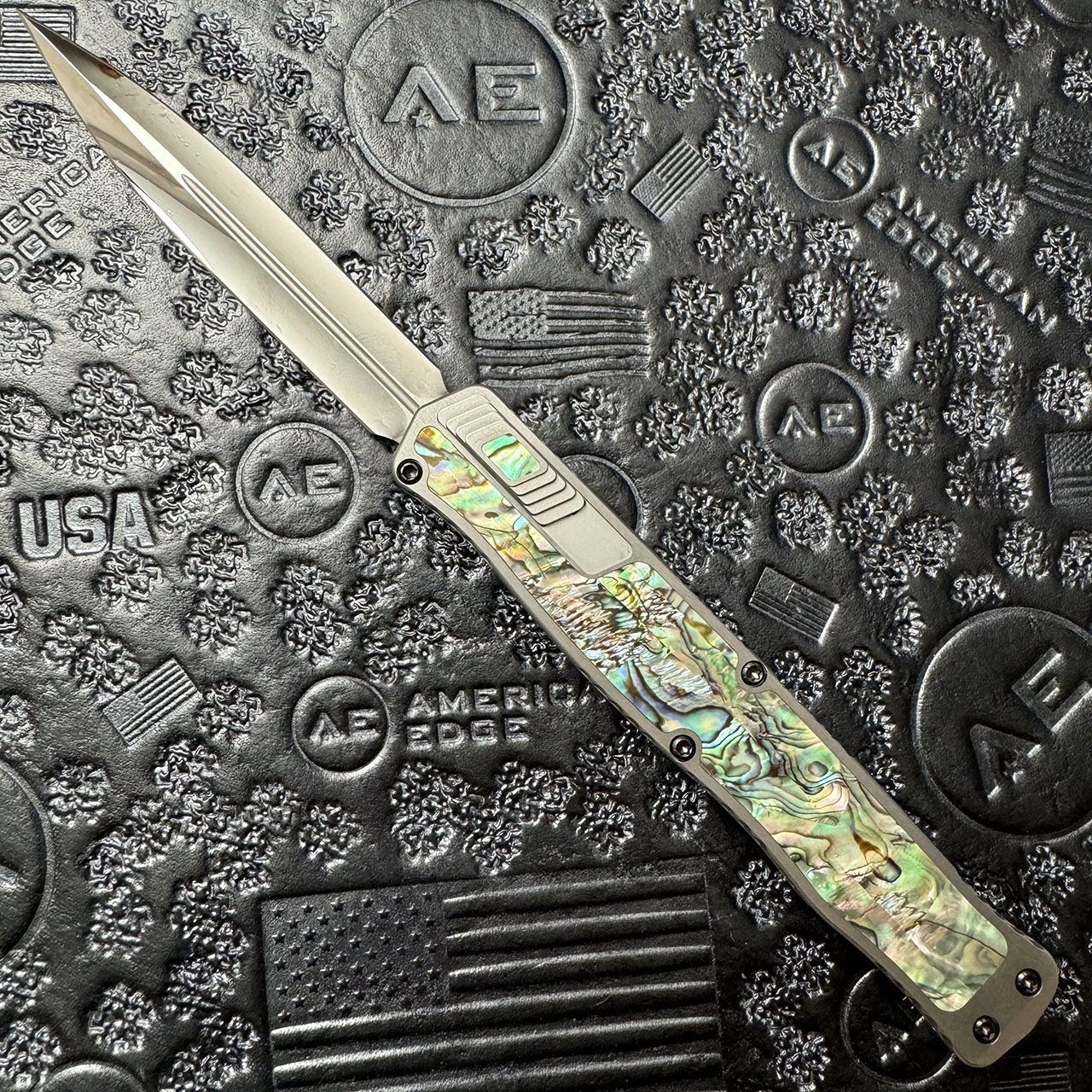 Heretic Knives Custom Cleric II D/E Stainless Handle w/ Abalone Inlay ...