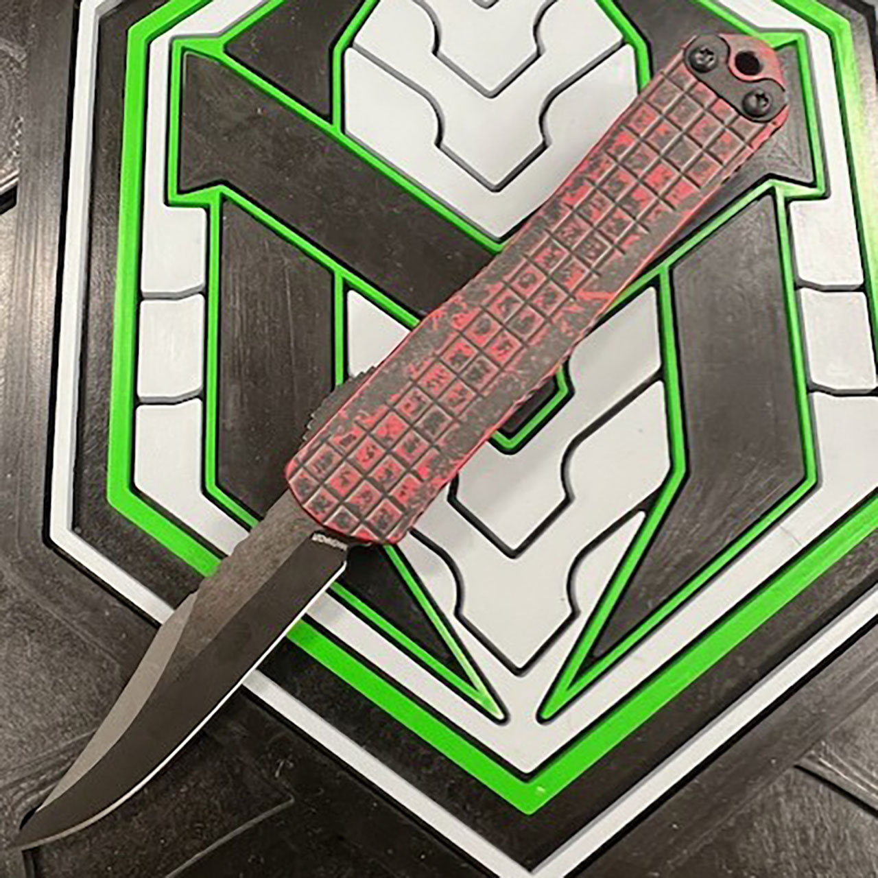 Heretic Knives Manticore S Bowie Breakthrough Red Grenade Grip Handle DLC Blade H022BF-6A-BRRED ...