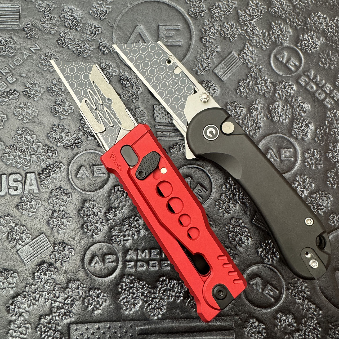 Replacement Utility Razor Blade Lasered Dark Hex | American Edge Knives