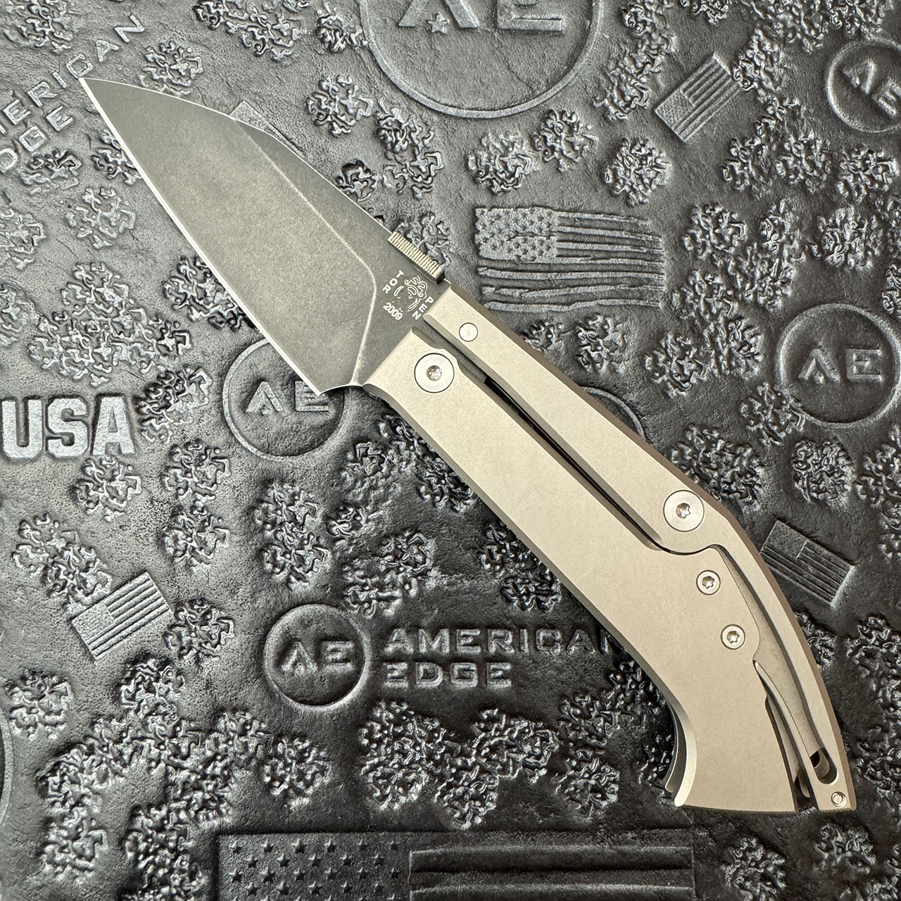 Torpen Max Knives Collaboration Warthog Back Lock Silver Titanium ...