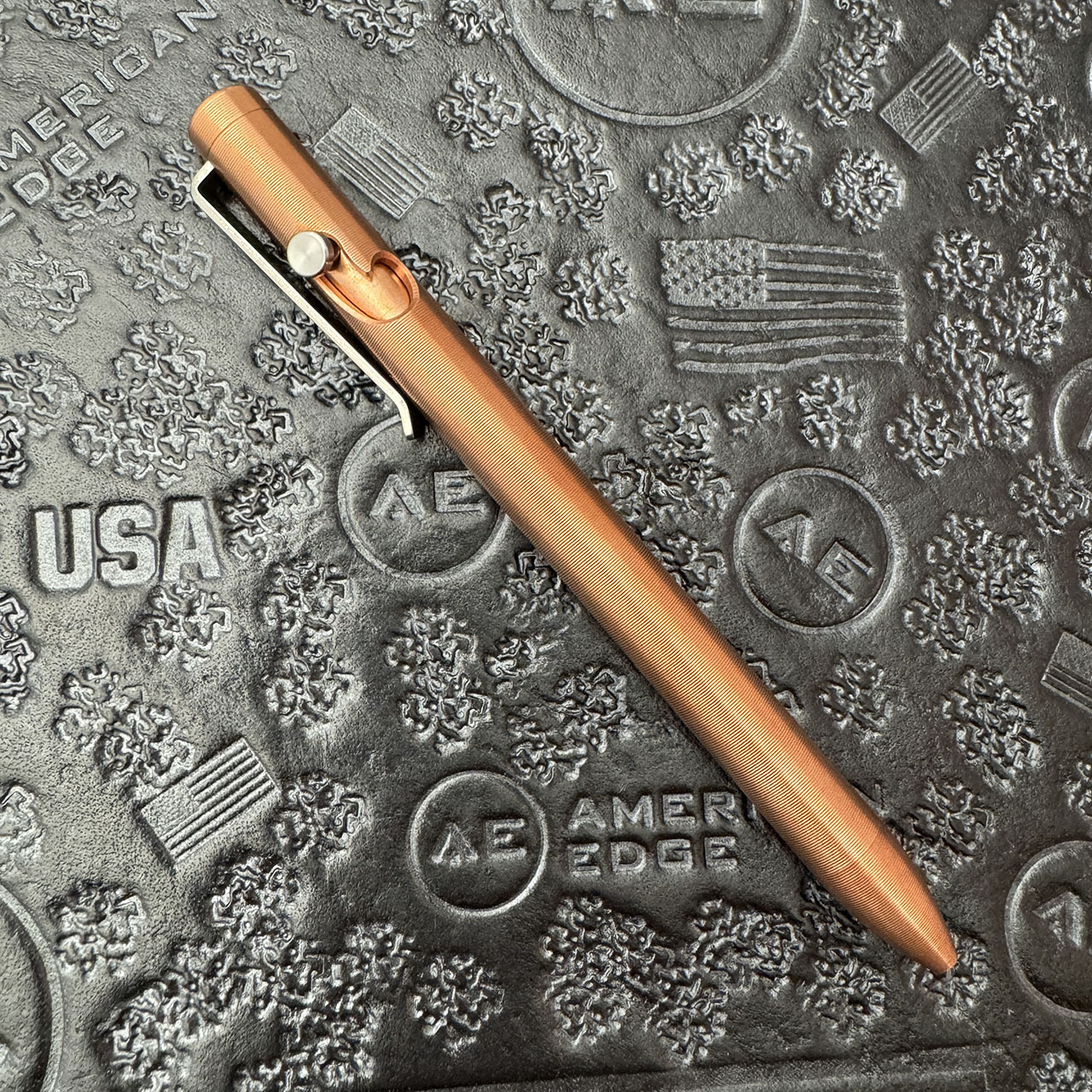 Tactile Turn Bolt Action Copper Standard Pen | American Edge Knives