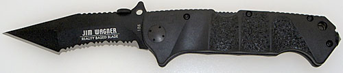 Boker Plus Jim Wagner Reality Based Blade Manual Tanto Serrated 051 | American Edge Knives