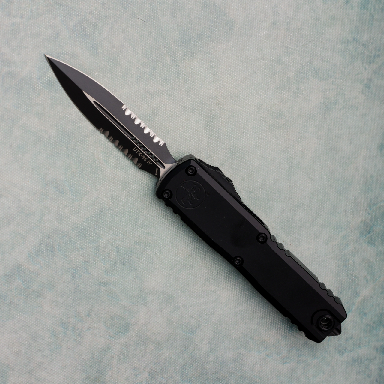 Microtech UTX-85 Gen IV D/E Black Tactical Part Serrated Blade 12324-2T ...